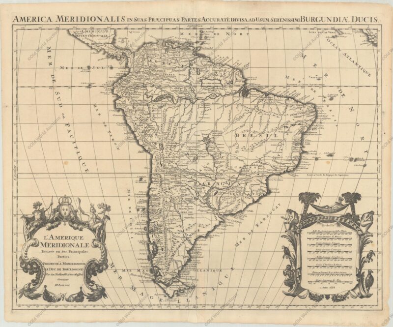 Mapa da América do Sul de 1694 - Mapa Histórico