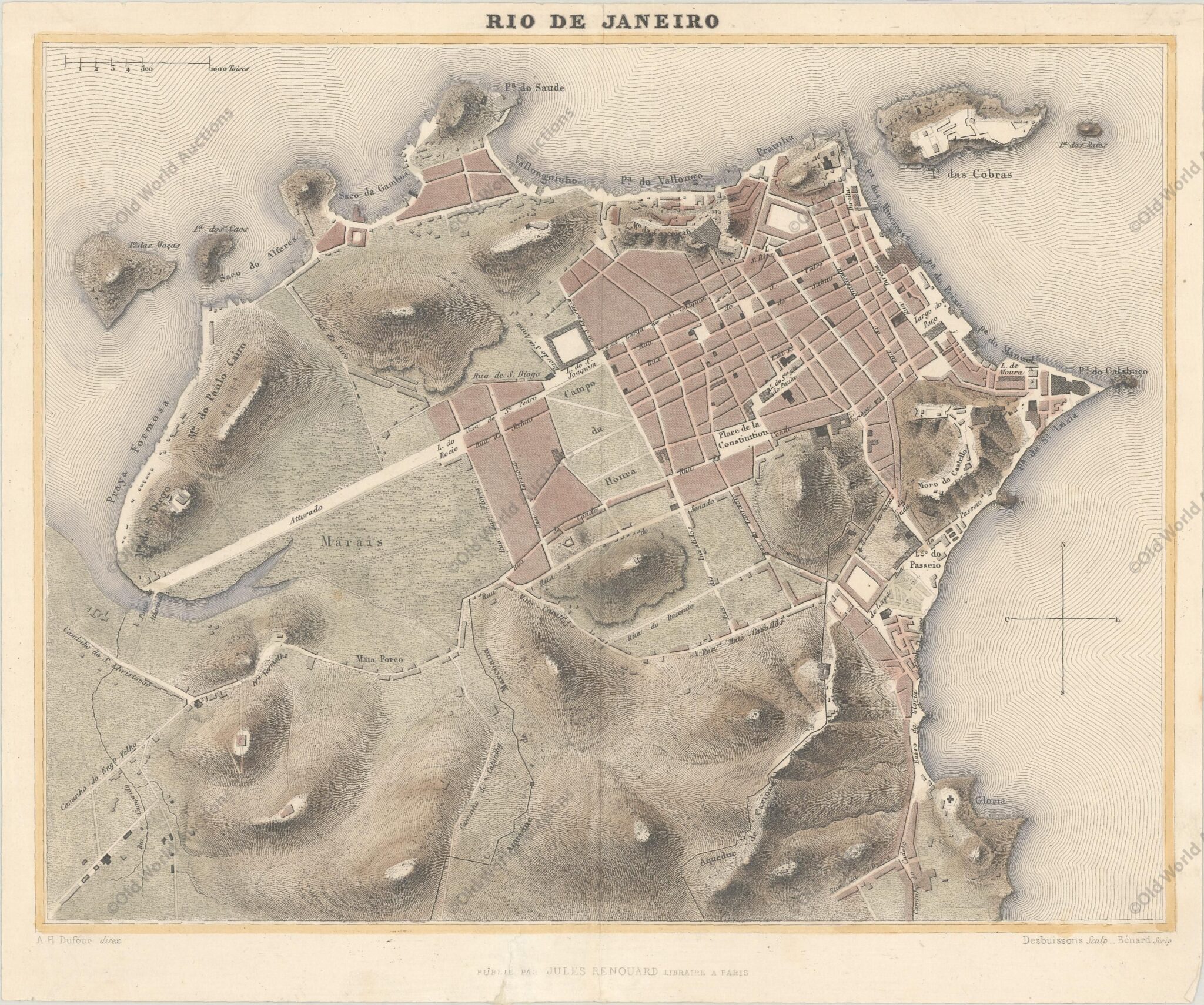 Mapa do Rio de Janeiro de 1840 - Mapa Histórico